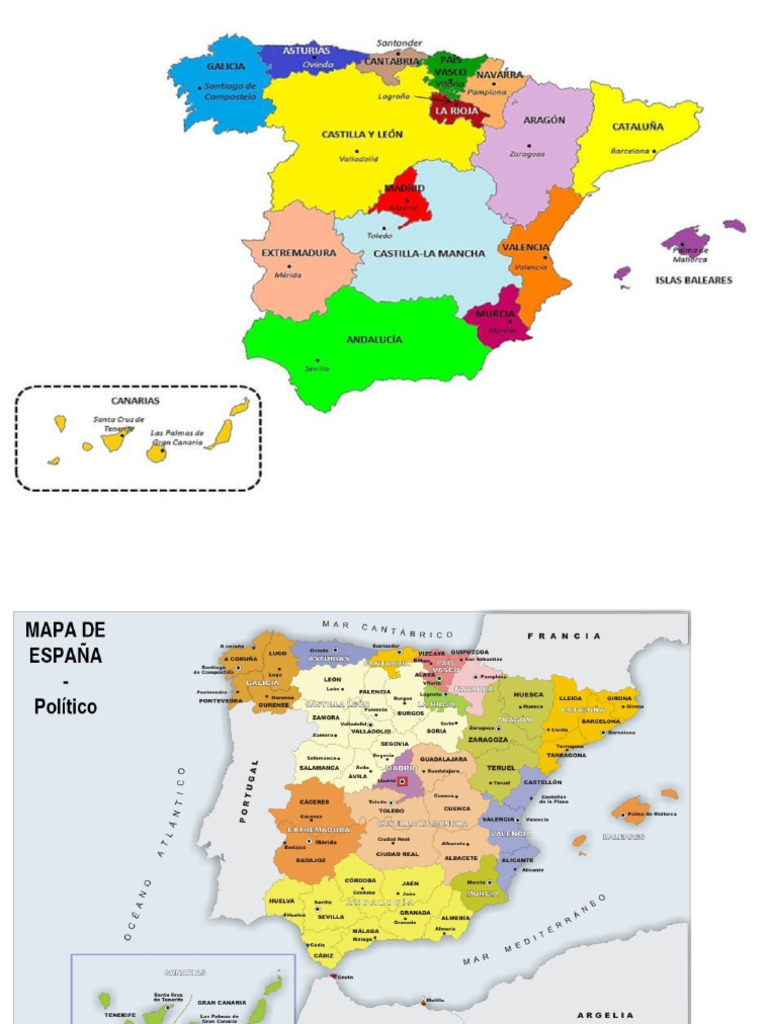 Mapas Físicos y Políticos de España | PDF