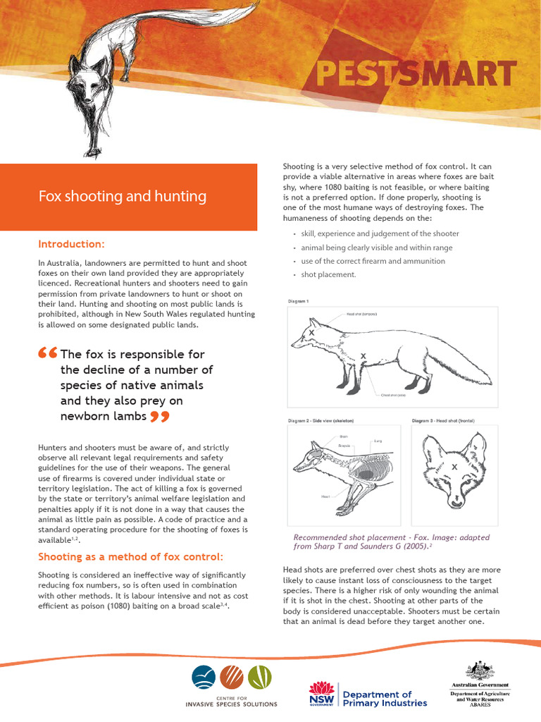 Fox Shot Placement Guidelines | PDF | Hunting | Fox Hunting