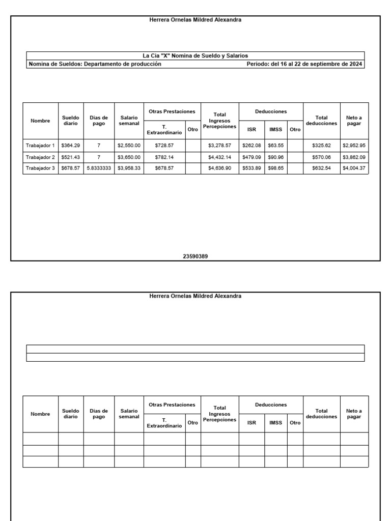 Boleto de Examen Practica 7 y Esquema en Blanco | PDF