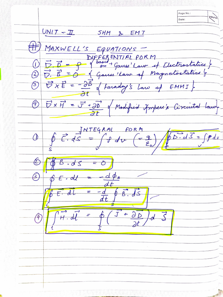 Maxwell's Equations in EMT Physics | PDF