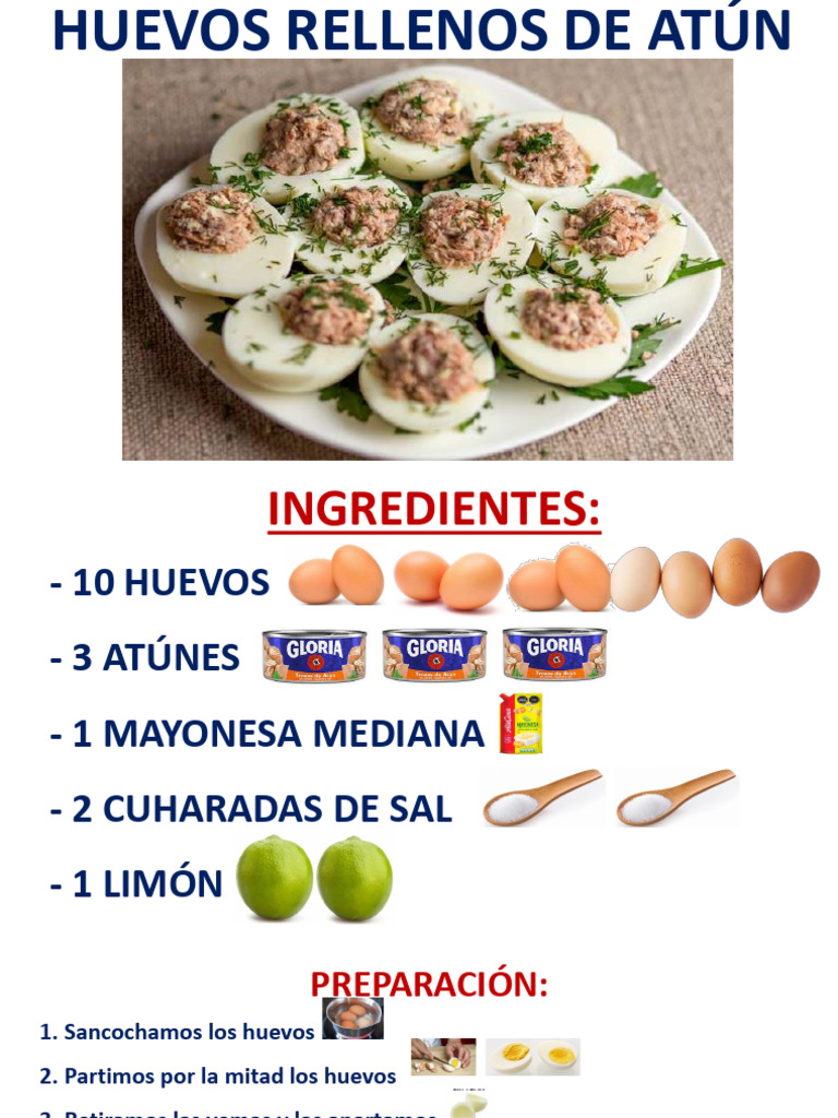 Receta Huevos Rellenos | PDF