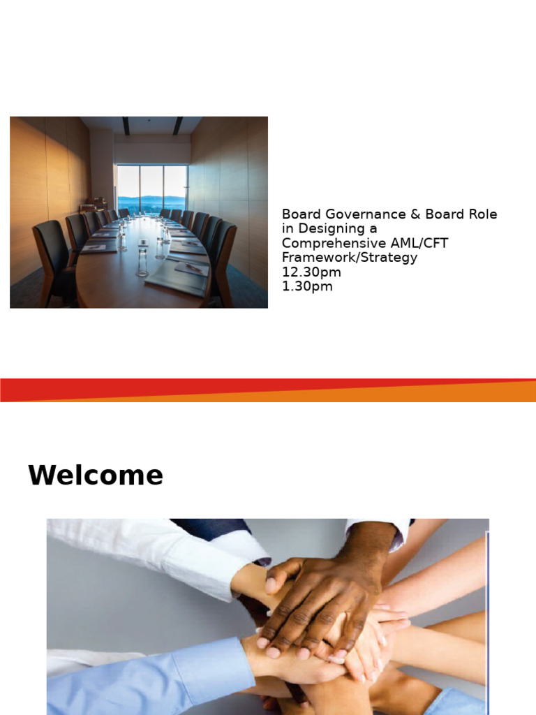 Board Governance & Board Role in Designing Aml CFT Program Delta ...