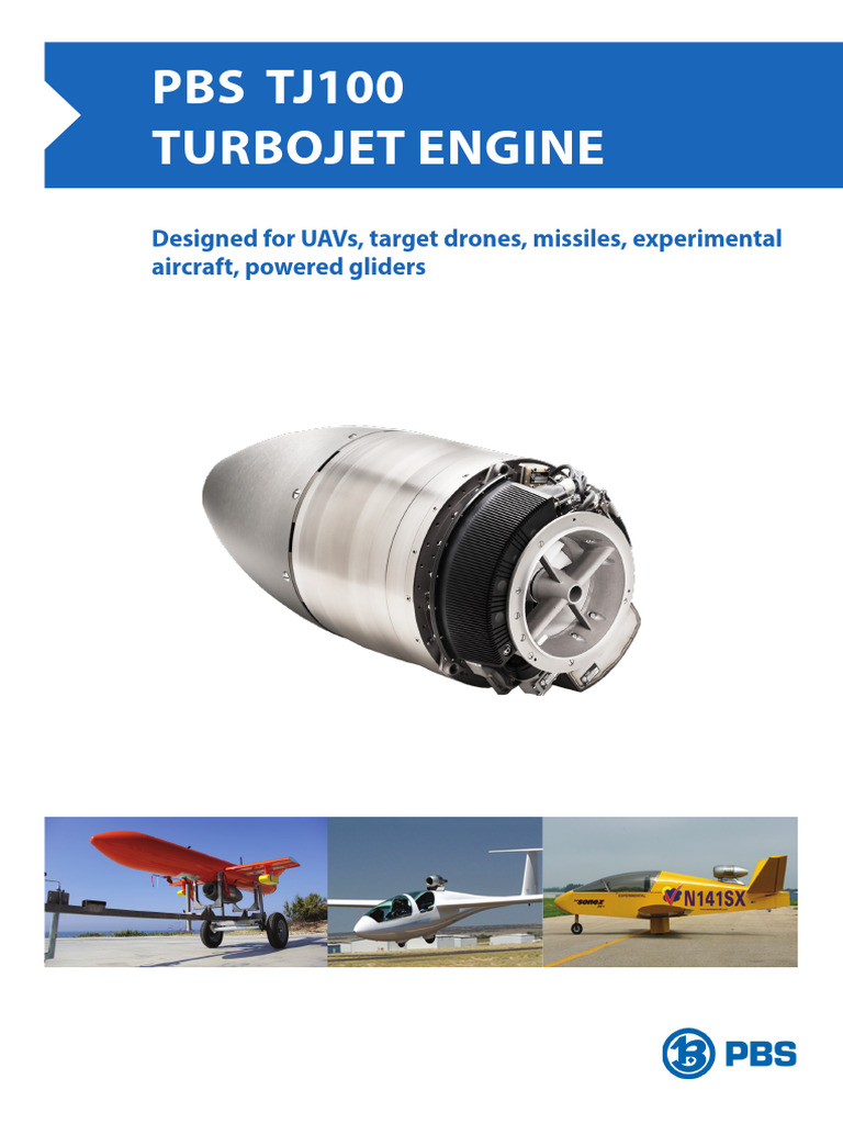 PBS TJ100 Turbojet Engine Specs | PDF | Technology & Engineering