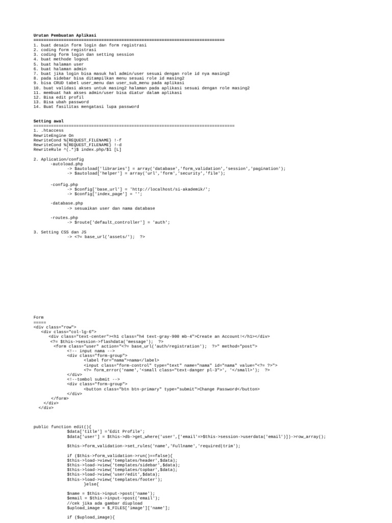 CI 3 , bootstrap 4.1 dan SBadmin 2 setting | PDF | Software | Computing