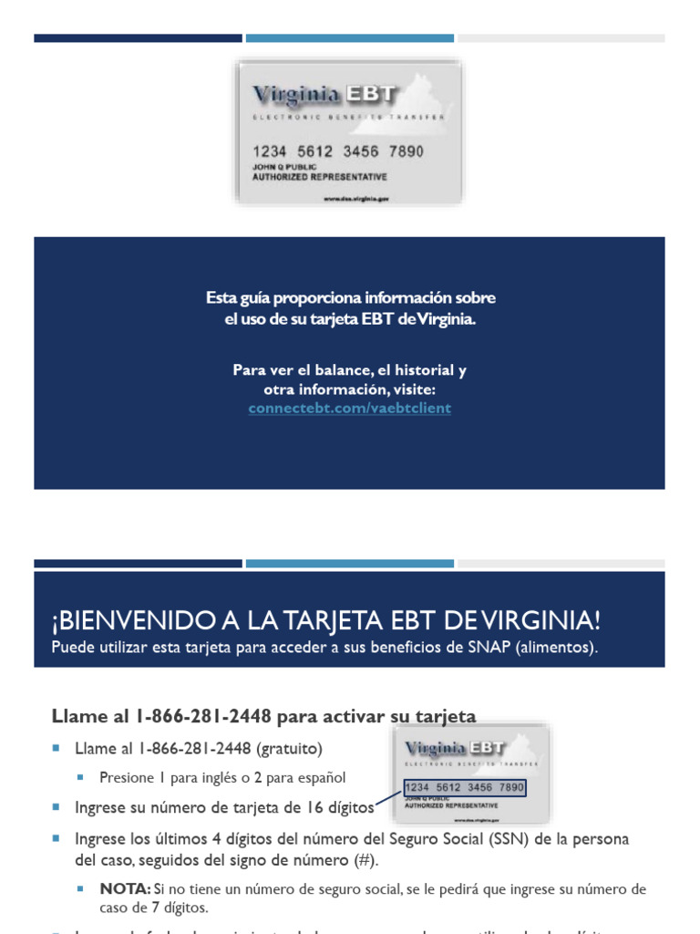 Virginia Ebt Card Information Guide Spanish | PDF | Google Play ...