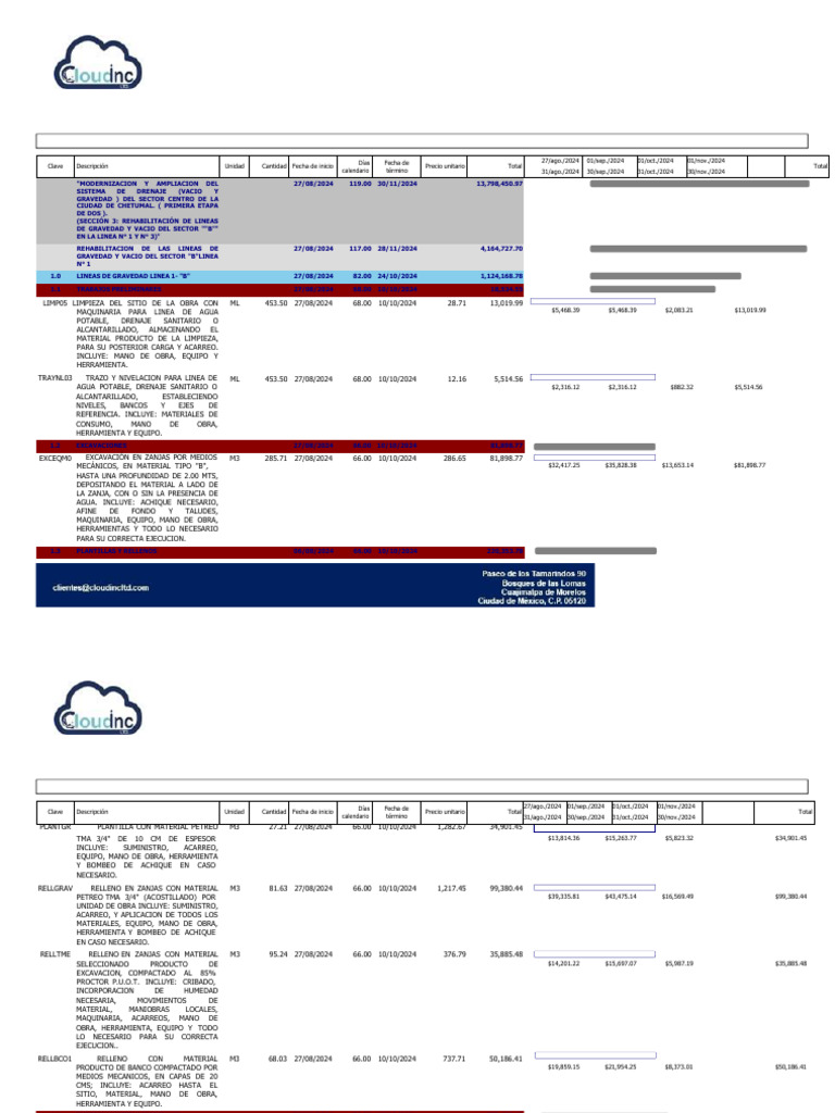 Individual Ae11 Programa Mensual de Erogaciones de La Ejecucion General de Los Trabajos | PDF ...