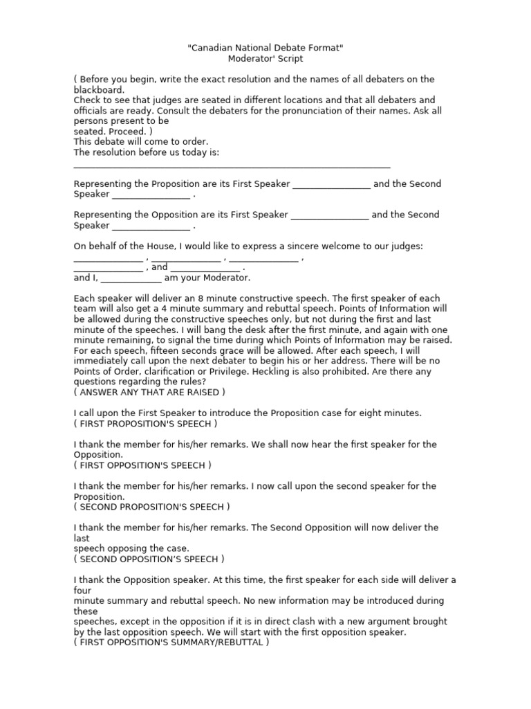 National_Debate_Format_Script | PDF