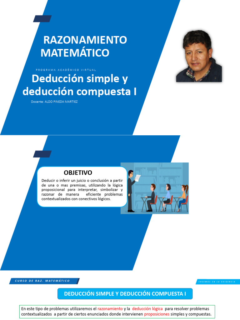 Deducción Simple y Compuesta I | PDF | Razonamiento deductivo | Proposición