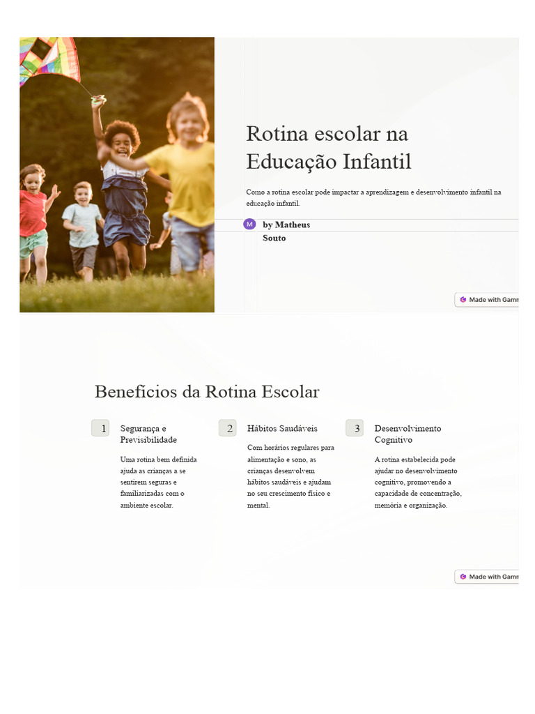 Abrir Rotina Escolar Na Educacao Infantil 2 | PDF | Pré-escola ...
