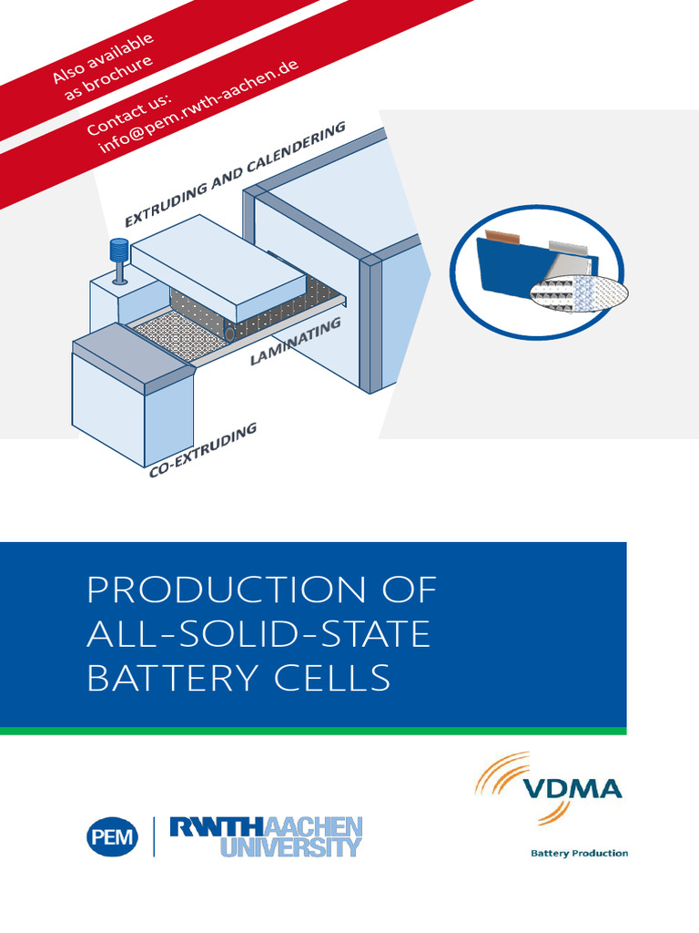 Production of All Solid State Battery Cells 1717402586 | PDF | Lithium ...