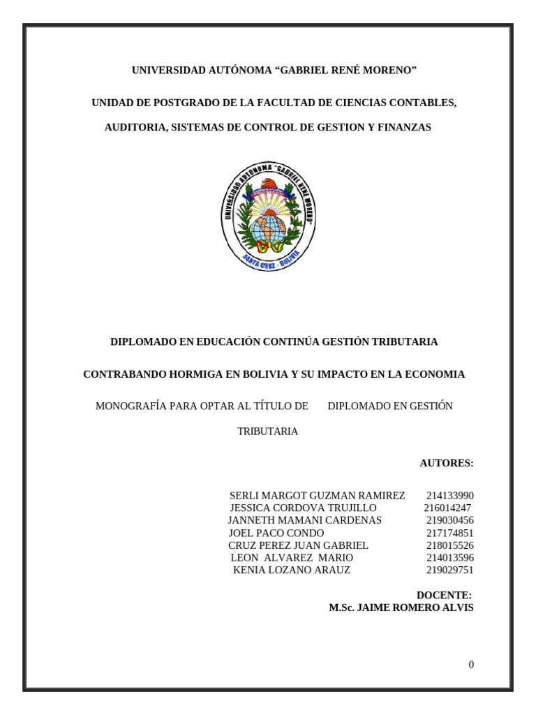 Contrabando Hormiga y Su Impacto en La Economía | PDF | Contrabando ...