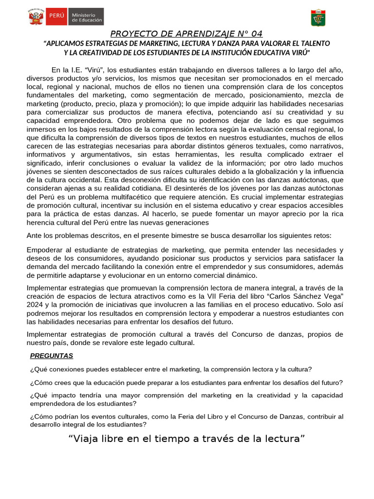 Ficha #1 Proyecto Iv | PDF | Marketing | Iniciativa empresarial