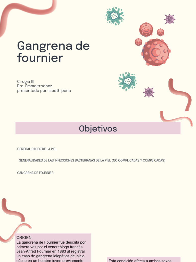 Gangrena de Fournier: Diagnóstico y Tratamiento | PDF | Las bacterias ...