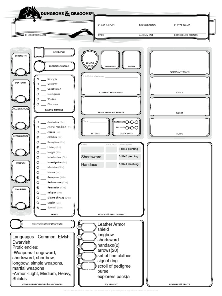 Kyle Elf Fighter lvl1 v3 | PDF