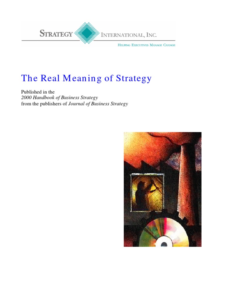 Real Meaning of Strategy | PDF
