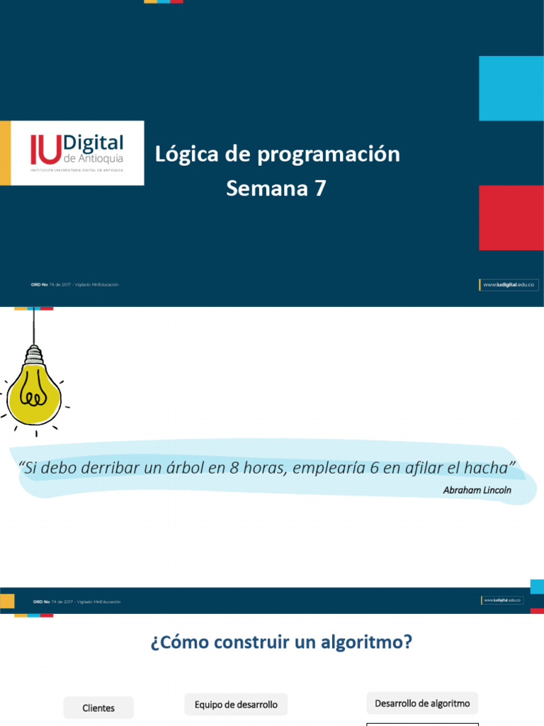 semana 7 046 | PDF | Algoritmos | Programa de computadora