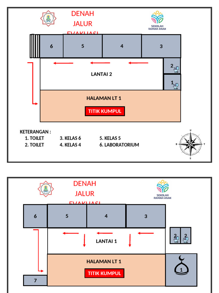Denah Jalur Evakuasi | PDF