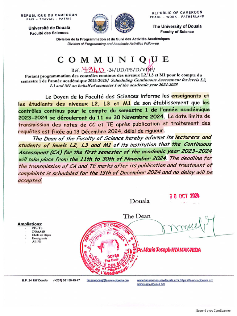 Programmation CC Et TE L2 L3 M1 S1 2024-2025 | PDF