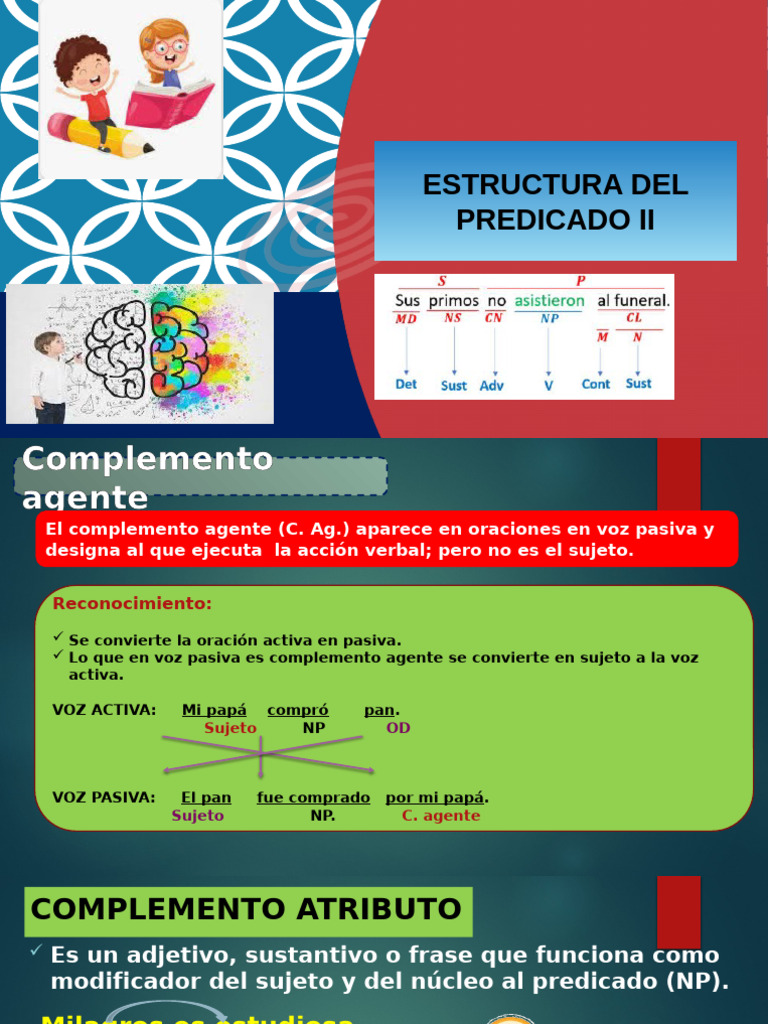 Complementos del Predicado en Gramática | PDF | Predicado (Gramática ...
