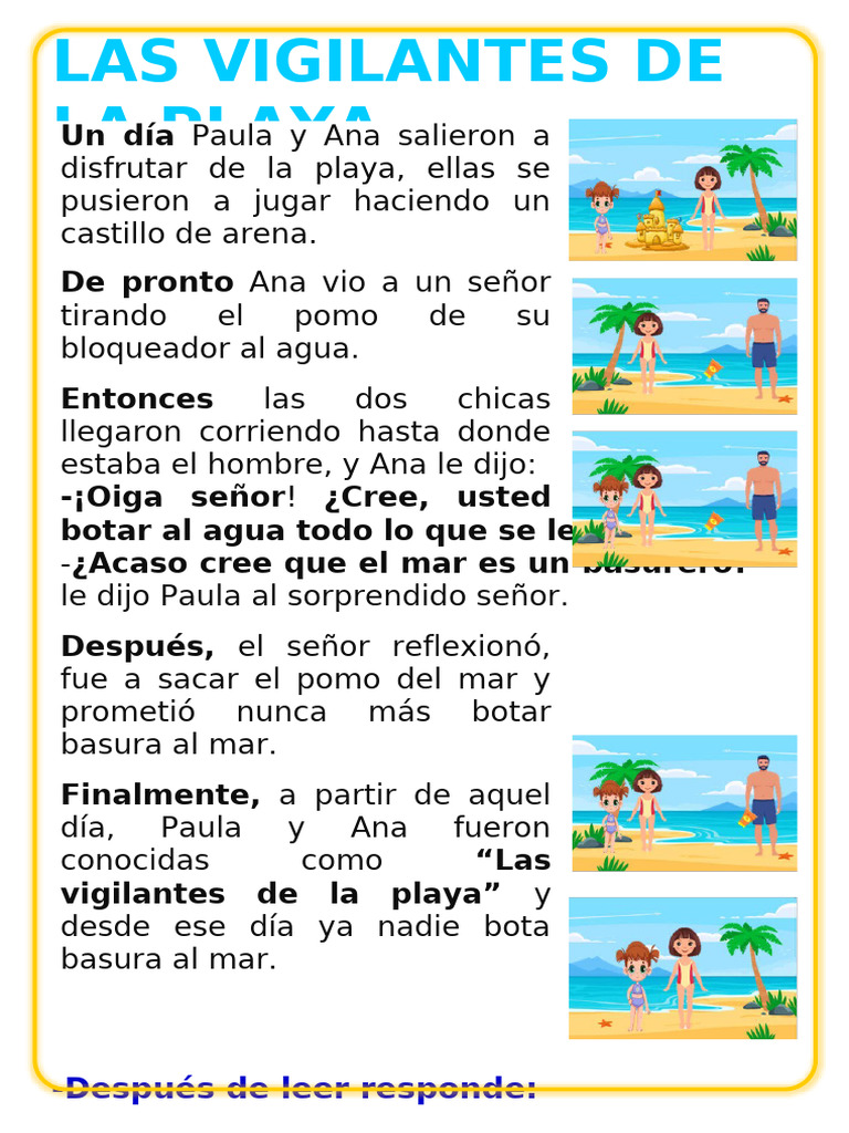 Las vigilantes de la playa: un cuento educativo | PDF | Arte