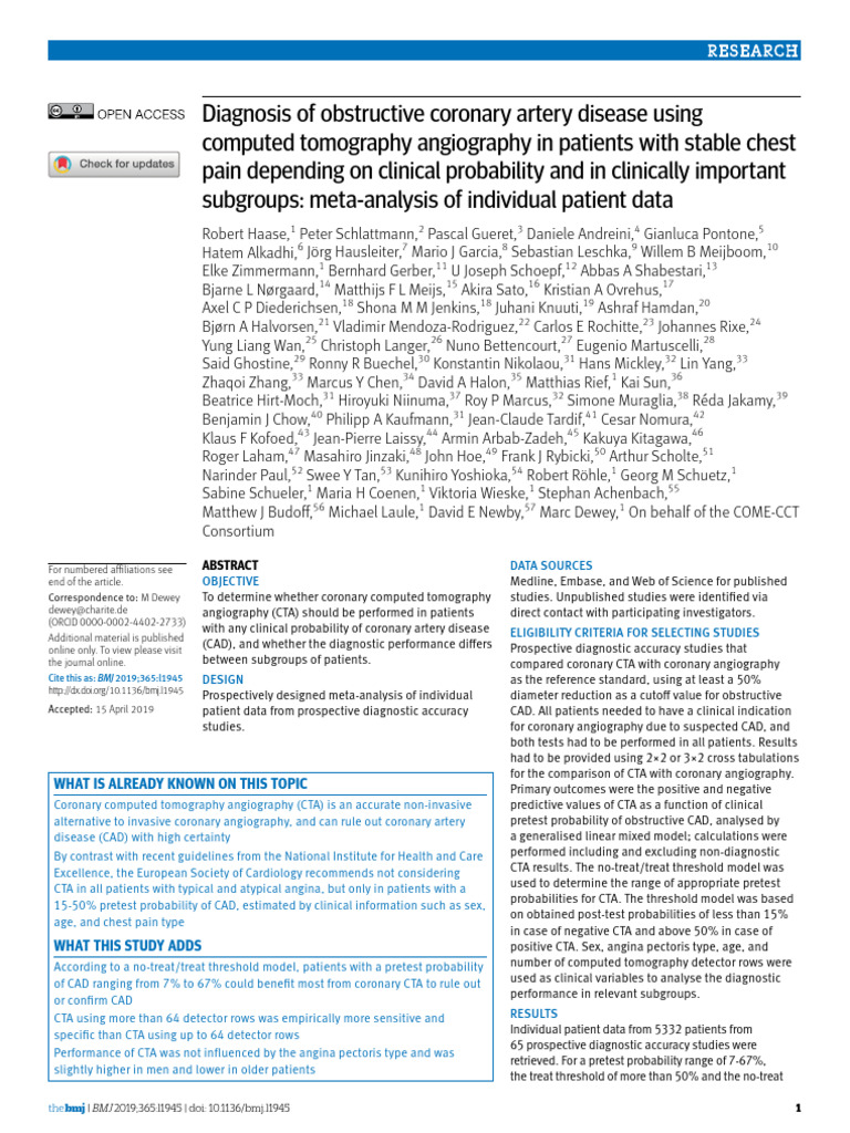 BMJ l1945 Full | PDF | Sensitivity And Specificity | Cardiology