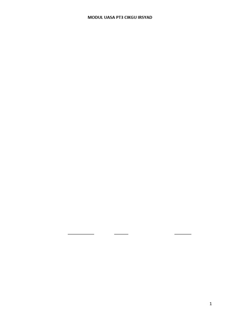 Uasa PT3 Set 1 K1 (Editted) | PDF