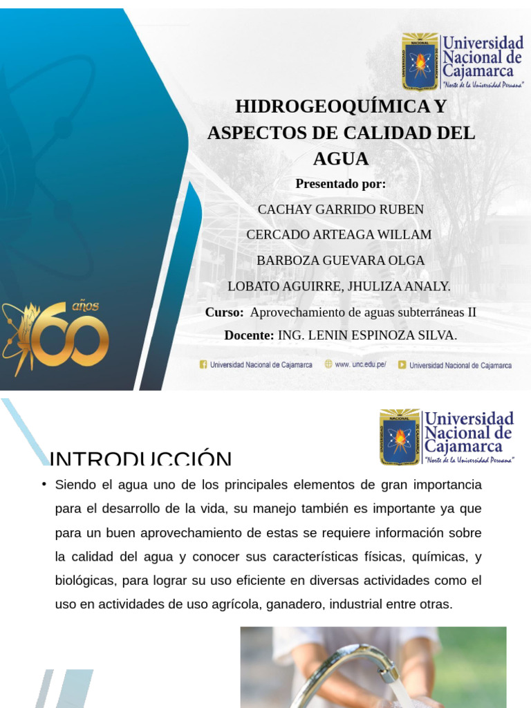 Hidrogeoquímica y Calidad del Agua | PDF | Agua | Redox