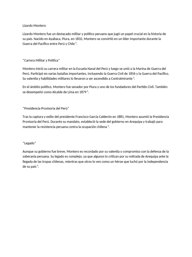 A. Lizardo Montero | PDF