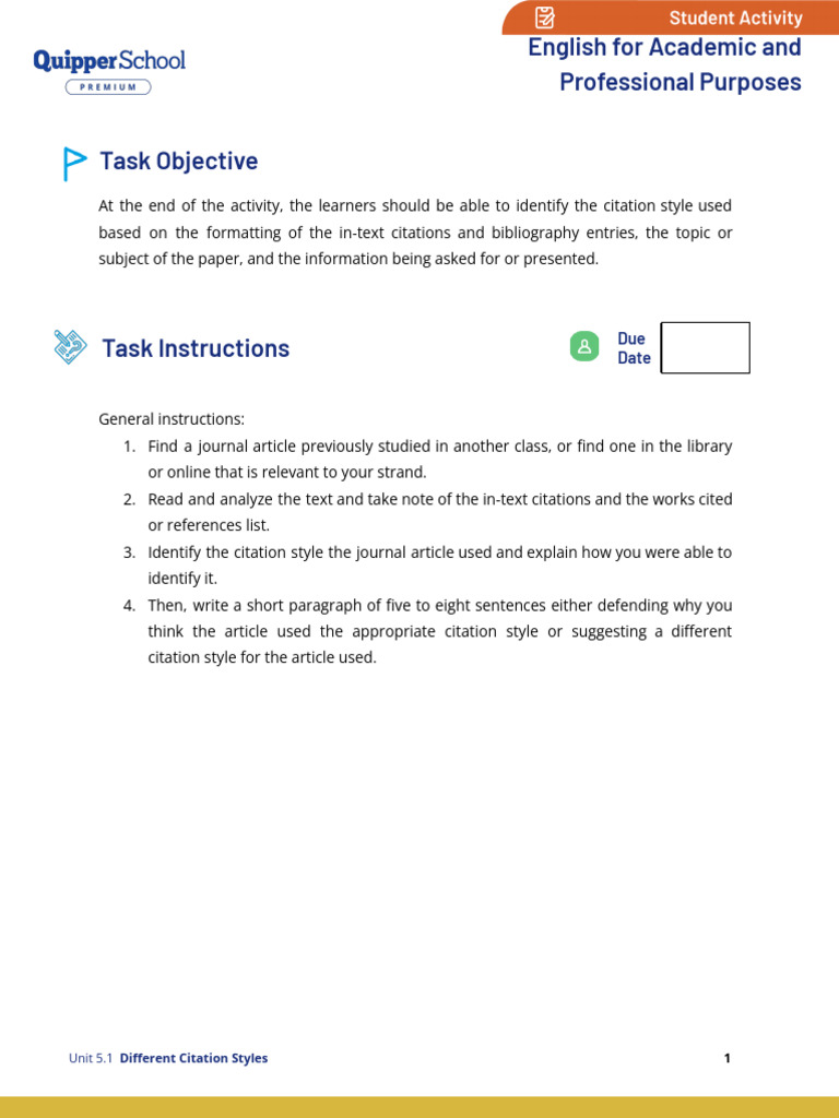 PDF (SAS1) - EAP 11 - 12 - Unit 5 - Lesson 1 - Different Citation ...