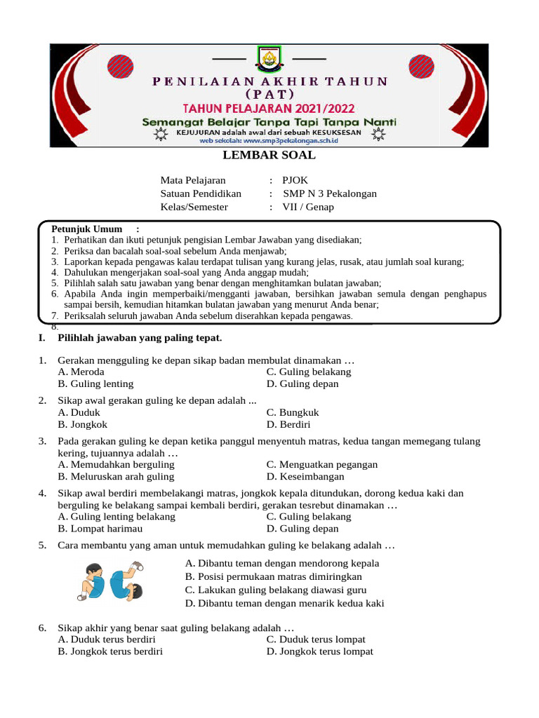 Soal PAT PJOK 7 | PDF
