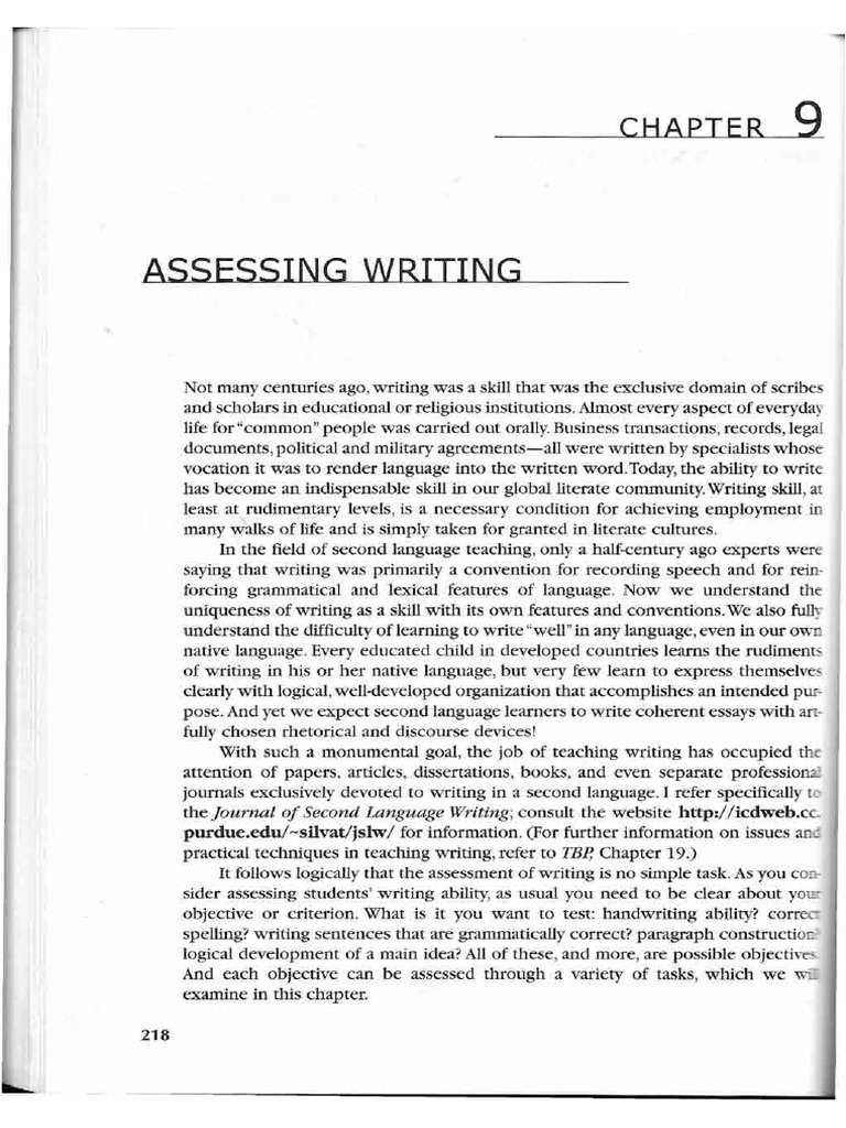 Assessing Writing (Lang. Ass. Prins) | PDF