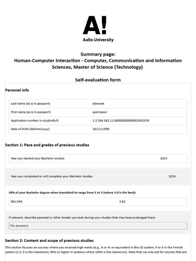 Human-Computer Interaction - Computer, Communication and Information Sciences, Master of Science ...