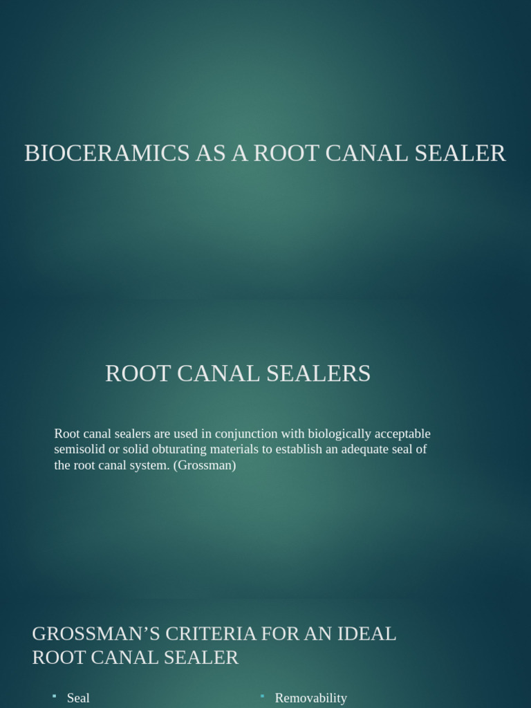 Root Canal Sealers | PDF | Materials