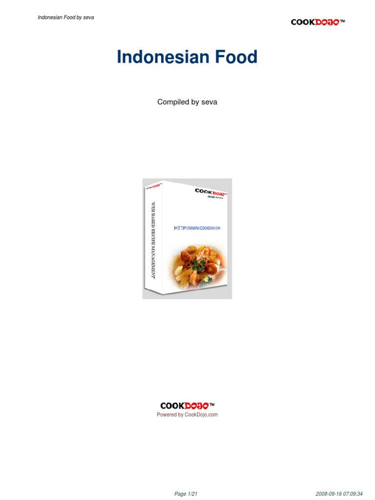 Indonesian Food Cookbook | PDF | Indonesian Cuisine | Food Ingredients
