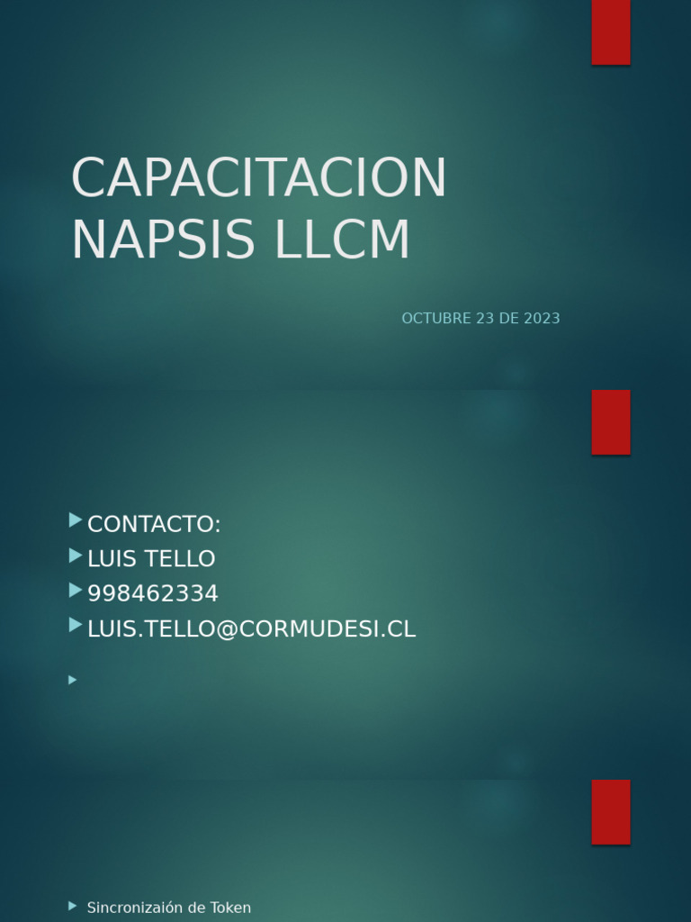 Capacitacion Napsis LLCM | PDF