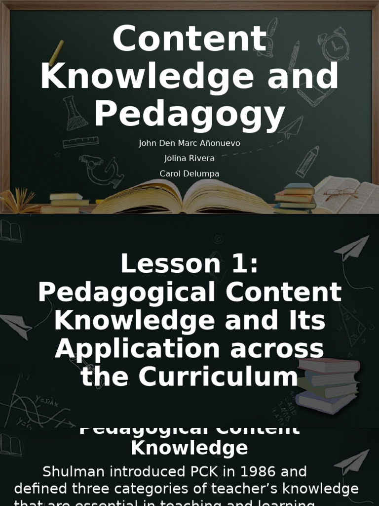 Integrating Content Knowledge and Pedagogy | PDF | Pedagogy | Communication