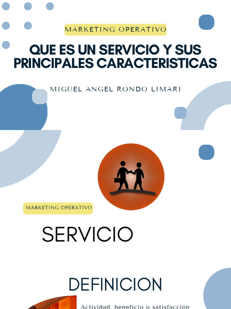 Que Es Un Servicio y Sus Principales Caracteristicas | PDF | Derecho