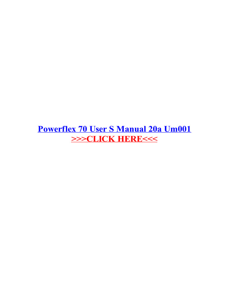 Powerflex 70 User S Manual 20a Um001 | PDF | Business