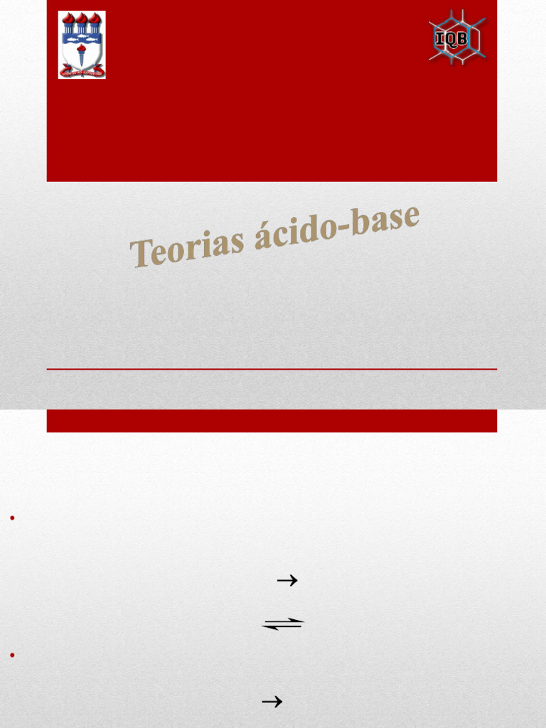Teorias Cido-Base e Equilbrio Daniela | PDF | Equilíbrio químico | Ácido