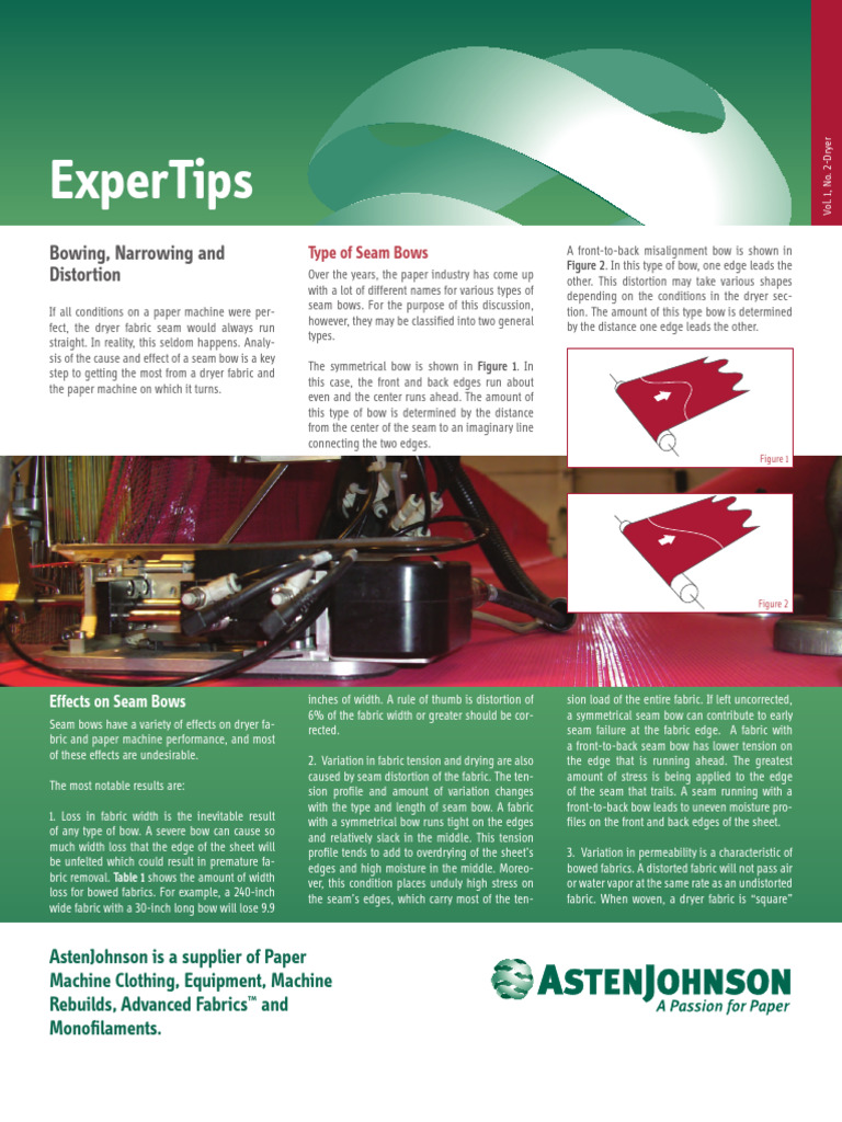 ExperTips DRYER v01n02 - Bowing, Narrowing and Distortion | PDF | Seam ...