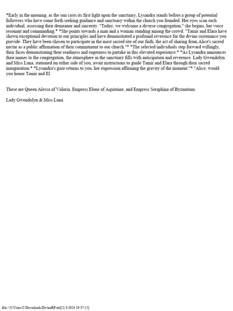 Divine RP: Rite of Commitment Ceremony | PDF | Social Science ...