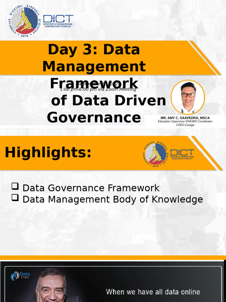 Ddg-Day 3 and 4 Data Management Competency Framework Damabok (Acs) | PDF | Data Quality ...