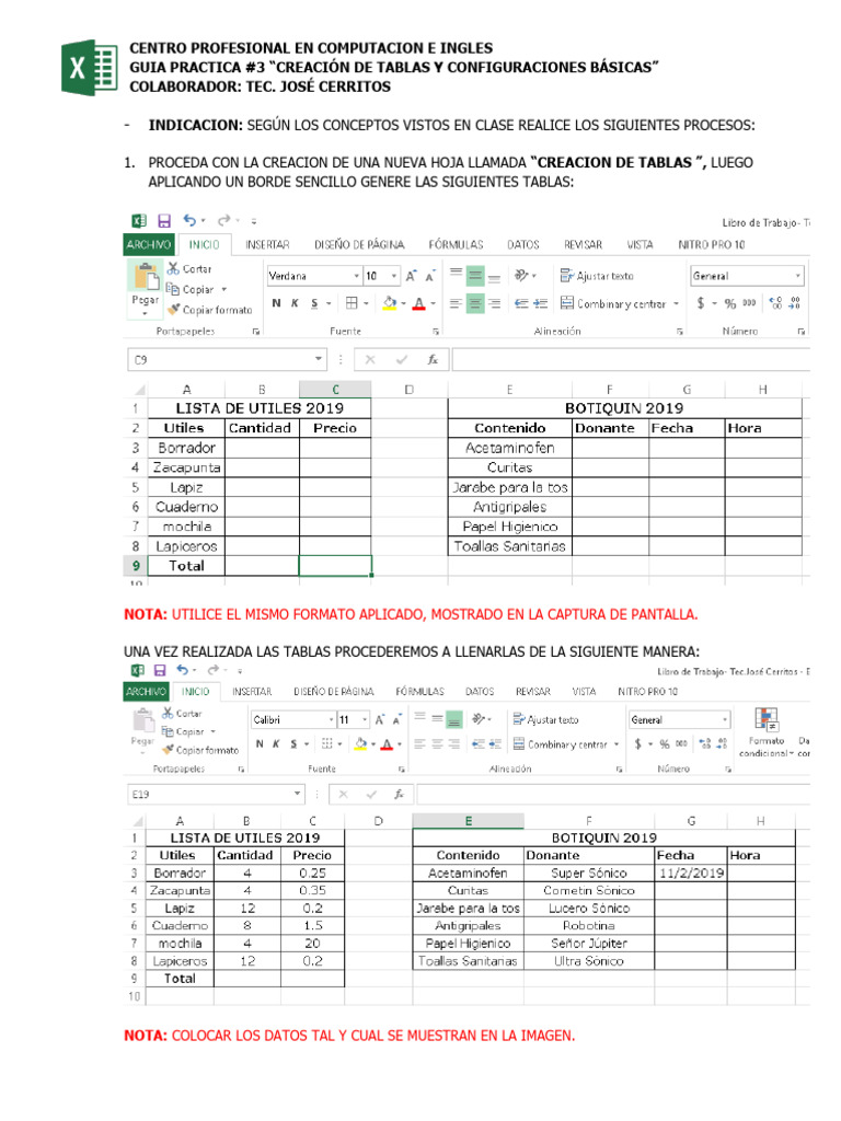 Guia Excel #3 | PDF | Informática