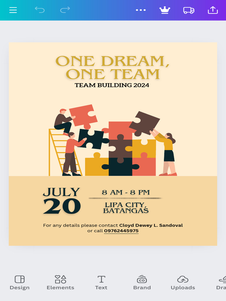 One Dream, One Team - Poster - 11 X 14 in | PDF