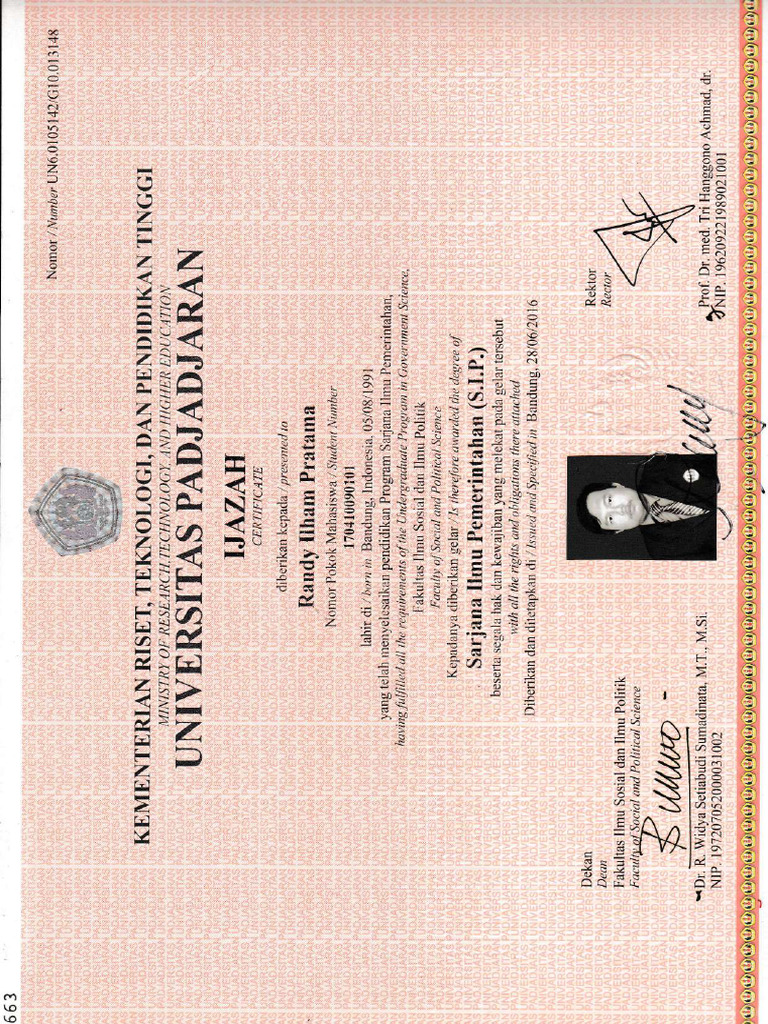 Ijazah s1 Randy | PDF