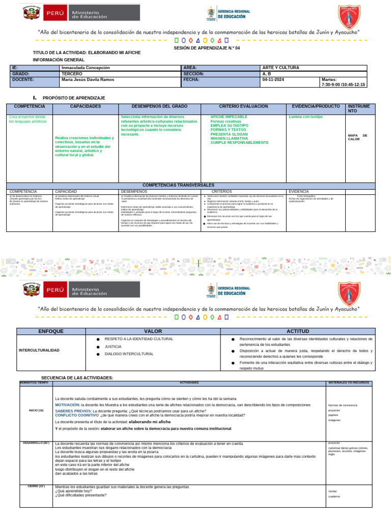 SESION 04 EXP7 3ro | PDF | Aprendizaje | Cognición