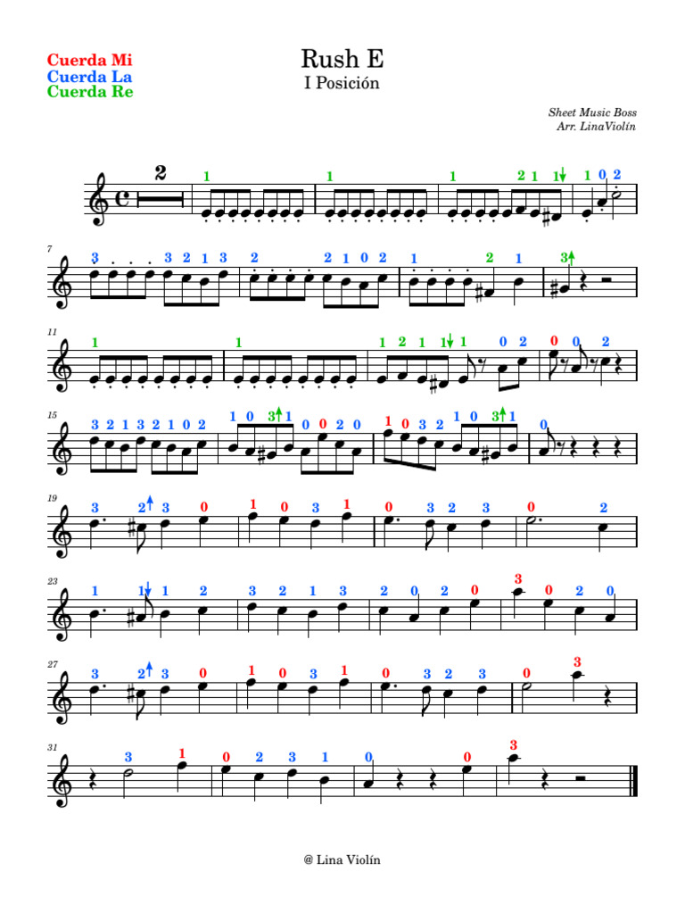 Rush E - Partitura | PDF
