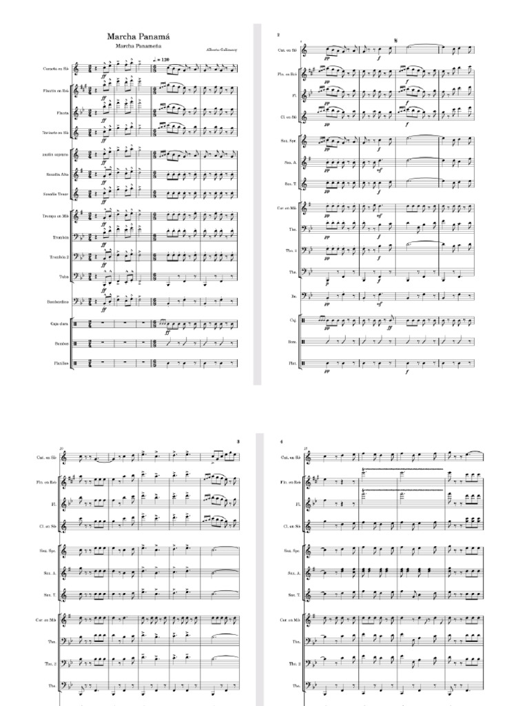 Marcha PANAMA SCORE | PDF