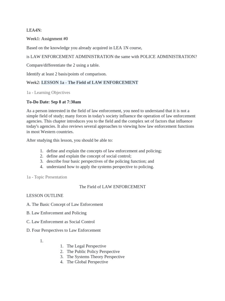 Law Enforcement vs. Police Administration | PDF | Police | System