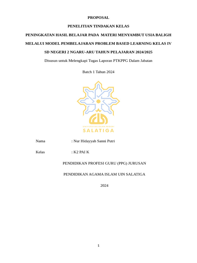 LK 11 Sanni PTK Siklus 3 | PDF | Karier & Perkembangan | Kesehatan Holistik